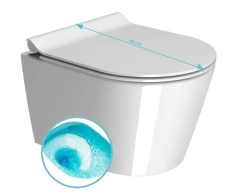 Sapho GSI Kube X - WC sospeso, Swirlflush, ExtraGlaze, bianco 941811 ...