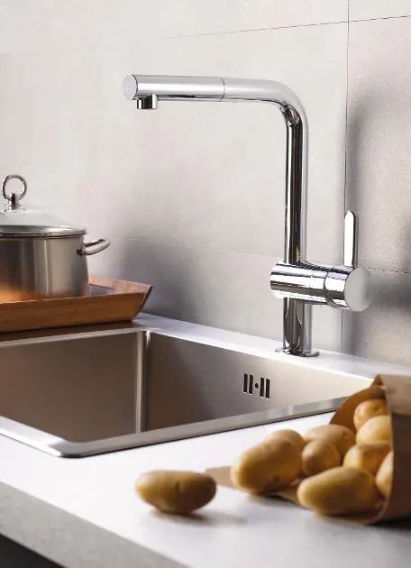 Grohe Flair - Küchenarmatur, mit ausziehbarem Anschluss, Chrom 32454000 ...