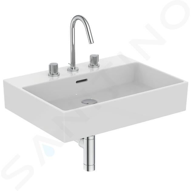 Ideal Standard Extra - Lavabo 60x45 cm, con troppopieno, 3 fori per ... Ideal Standard Extra - Lavabo 60x45 cm, con troppopieno, 3 fori per ...