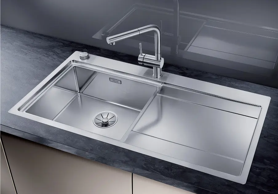 Blanco Divon II - Évier, 100x51 cm,avec égouttoir et commande ...