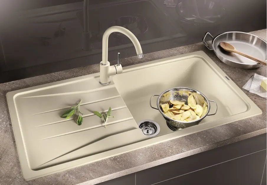 Blanco Sona XL 6 - Lavello in silgranit, 100x50 cm, nero 525977 ...