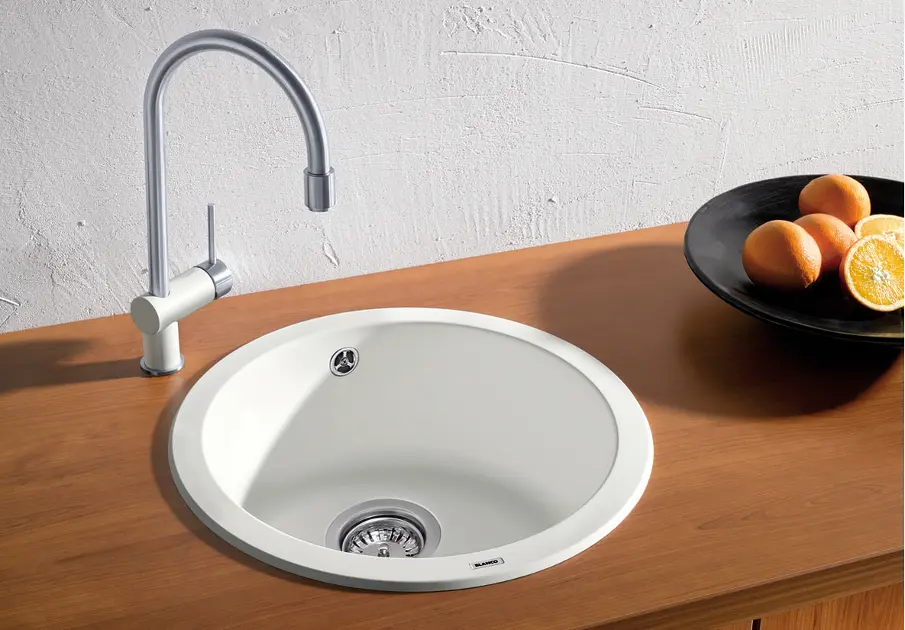 Blanco Rondo - Silgranitspüle, Durchmesser 45 cm, Schwarz 525959 ...