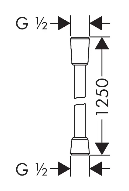 Hansgrohe Flexibles - Flexible de douche Isiflex, 125 cm, noir mat ...