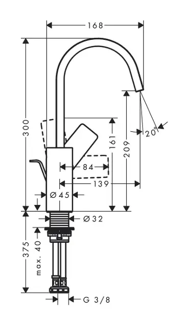 Hansgrohe Vivenis - Wastafelkraan 210, met draaibare uitloop, EcoSmart ...