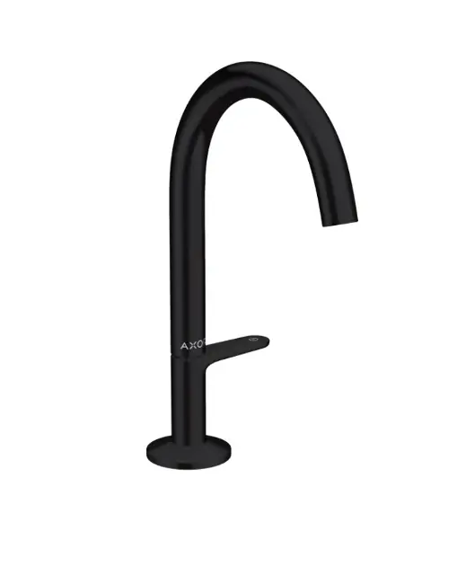 Axor One - Baterie lavoar cu evacuare Push-Open, negru mat 48020670 ...