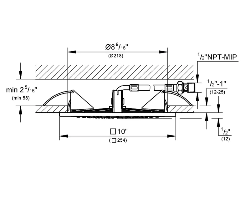 Grohe Rainshower F - Hlavová sprcha, 25x25 cm, 1 proud, chrom 27468000 ...