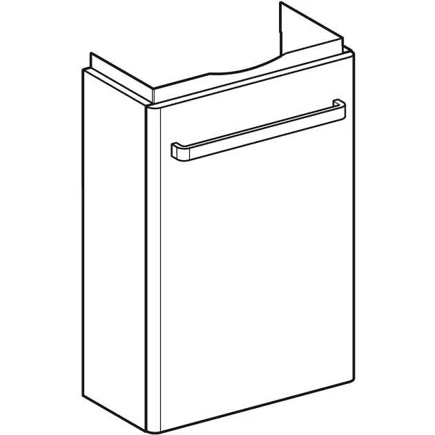 Geberit Selnova Compact - Mobile sottolavabo, 41x23x61 cm, 1 anta ...