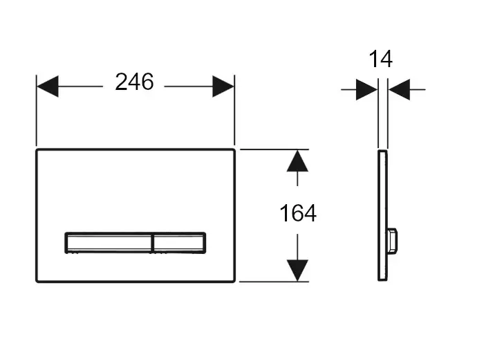 Geberit Sigma50 - Bedieningsplaat, chroom/lava 115.788.JK.2 | Sanitino.nl
