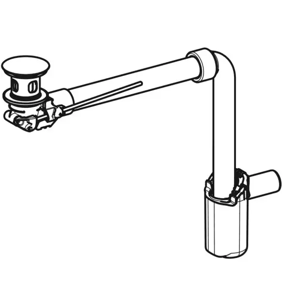 Geberit Zubehör - Platzsparender Siphon für Waschbecken mit Überlauf ...