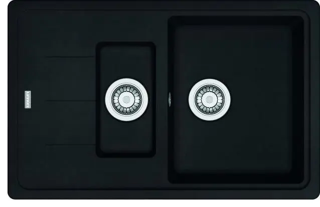 Franke Basis - Fragranit Küchenspüle BFG 651-78, 78x50 cm, schwarz matt ...