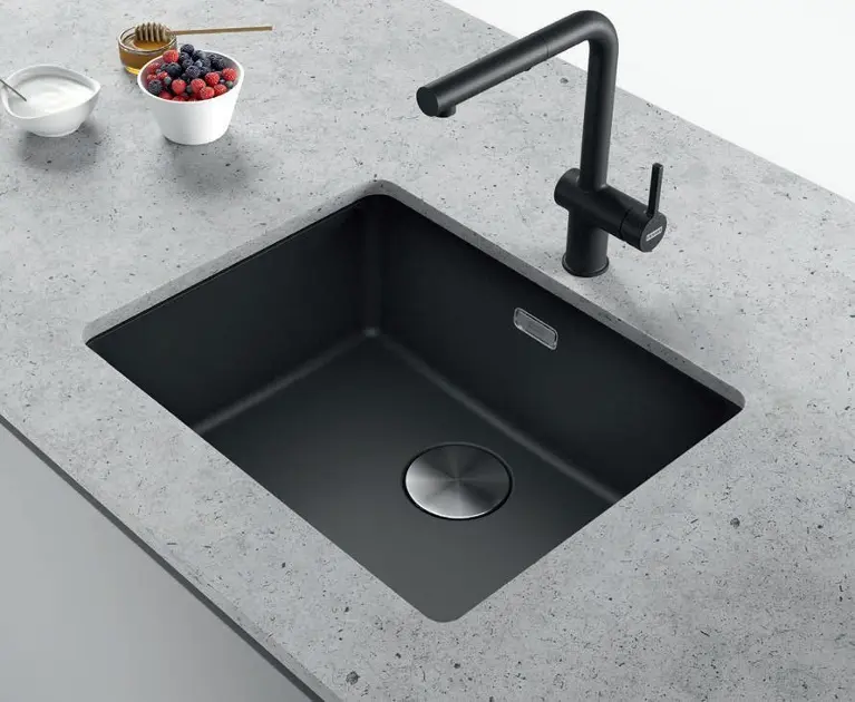 Franke Maris - Lavello in fragranite MRG 110-52, 52x40 cm, nero opaco ...