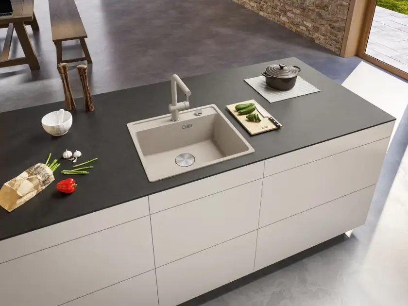 Franke Maris - Fragranit Küchenspüle MRG 610-52 RTL, 56x51 cm, Sahara ...