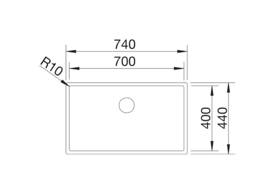 Blanco Claron 700 - Lavello, 74x44 cm, acciaio inox 521580 | Sanitino.it