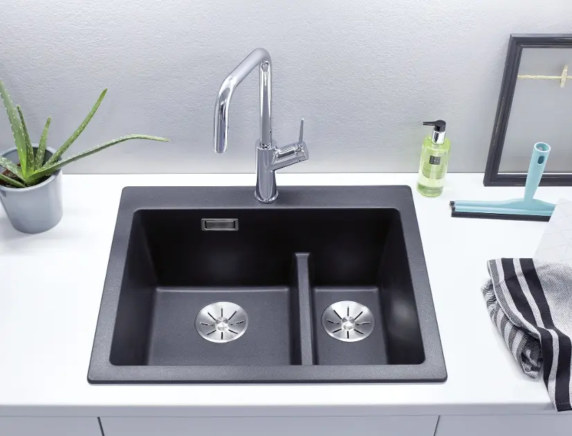 Blanco Pleon 6 Split - Silgranitspüle, 62x51 cm, felsgrau 521690 ...