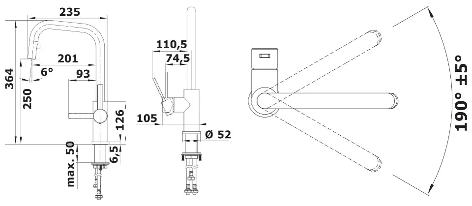 Blanco Jandora S - Küchenarmatur mit ausziehbarem Auslauf, Edelstahl gebürstet 526614 | Sanitino.de