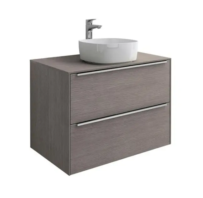 Roca Inspira - Mueble de lavabo 800x554x498 mm, 2 cajones, city oak ...