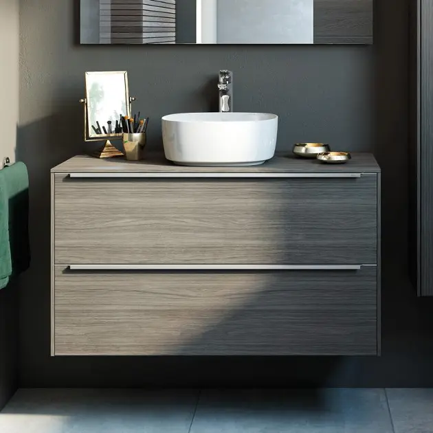 Roca Inspira - Mueble de lavabo 800x554x498 mm, 2 cajones, city oak ...