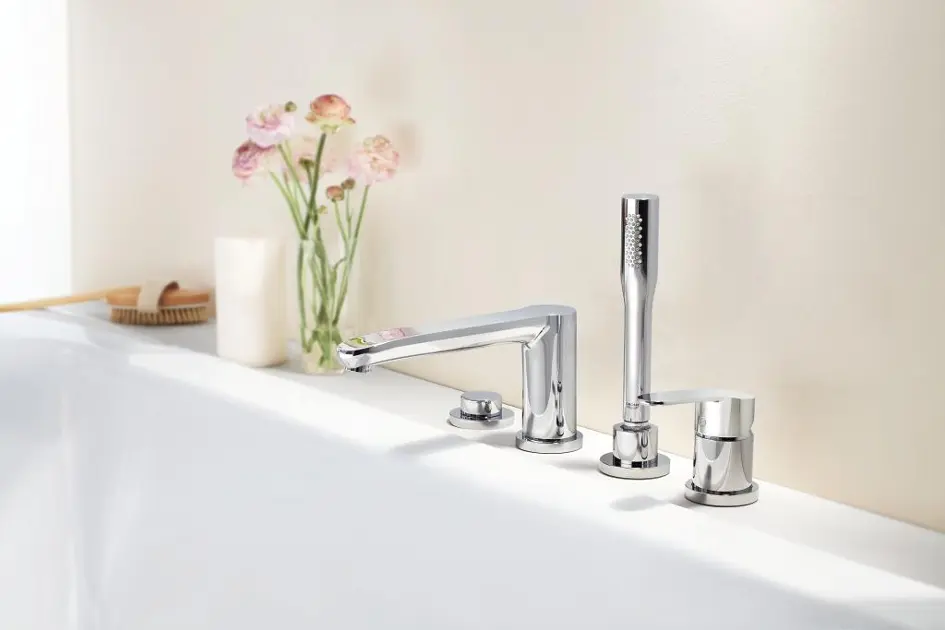 Grohe Eurostyle Cosmopolitan - Badrandkraan, 4-gats, chroom 23048003 ...