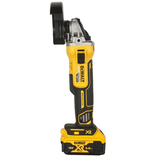 DeWALT Outillage - Meuleuse d'angle 18V, 125 mm, 2 batteries XR 5 Ah DCG405P2 | Sanitino.fr