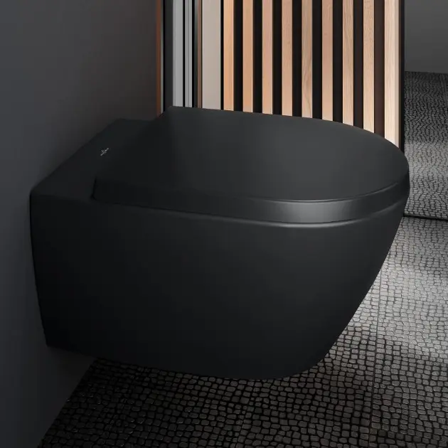 Villeroy & Boch Subway 2.0 - Wand-WC, DirectFlush, CeramicPlus, Ebony ...