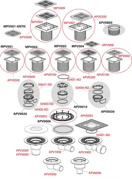 Alcadrain Odtokové kanálky - Podlahová vpust boční 11x11 cm, průměr 5 ...