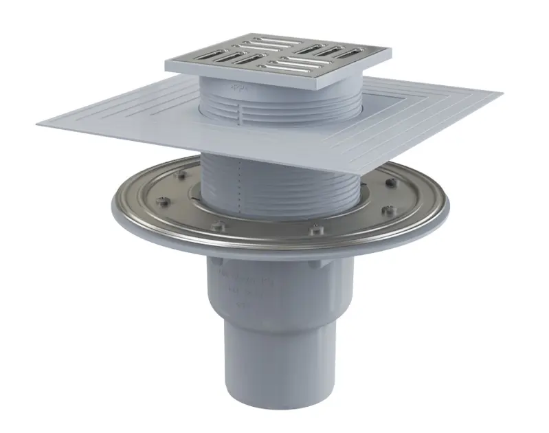 Alcadrain Odtokové kanálky - Podlahová vpust přímá 11x11 cm, průměr 5/8 ...