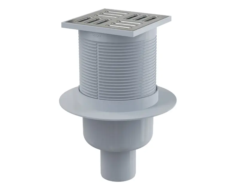 Alcadrain Odtokové kanálky - Podlahová vpust přímá 11x11 cm, průměr 5 ...