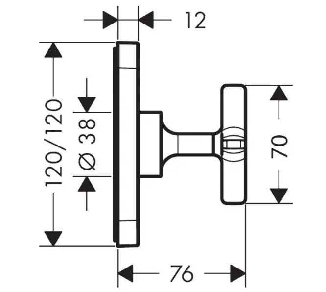 Axor Citterio E - Válvula empotrada, negro mate 36771670 | Sanitino.es