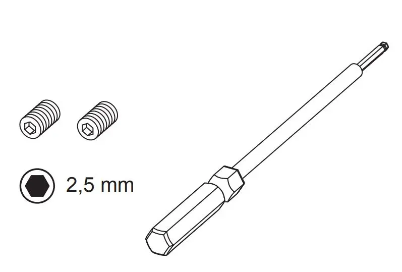 Tece TECEsolid - Sicherungsschrauben für Betätigungsplatte, inklusive Montagewerkzeug 9240442 ...