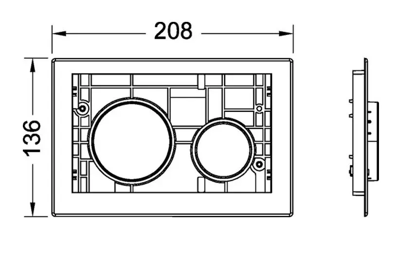 Tece TECEloop - Bedieningsplaat, zonder afdekplaat, toetsen mat wit 9240618 | Sanitino.nl