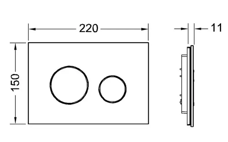 Tece TECEloop - Control de descarga, cristal blanco/cromo brillante 9240660 | Sanitino.es