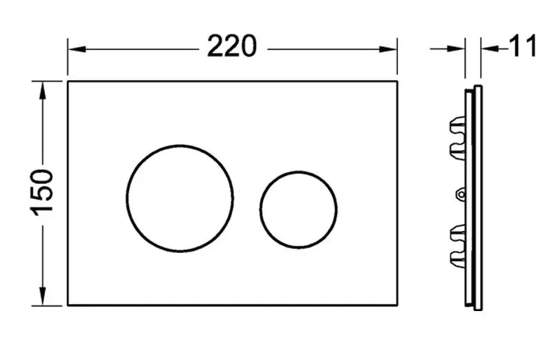 Tece TECEloop - Blende für TECEloop-Betätigungsplatte, Glas weiß 9240671 | Sanitino.de