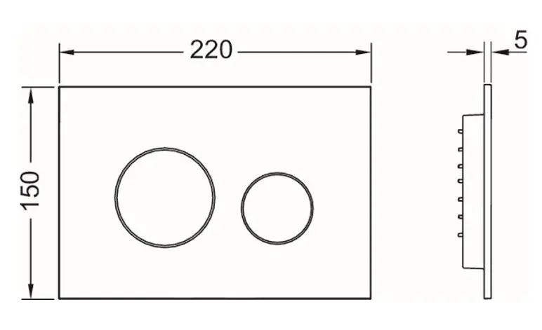 Tece TECEloop - WC-Betätigungsplatte, Chrom matt 9240922 | Sanitino.de