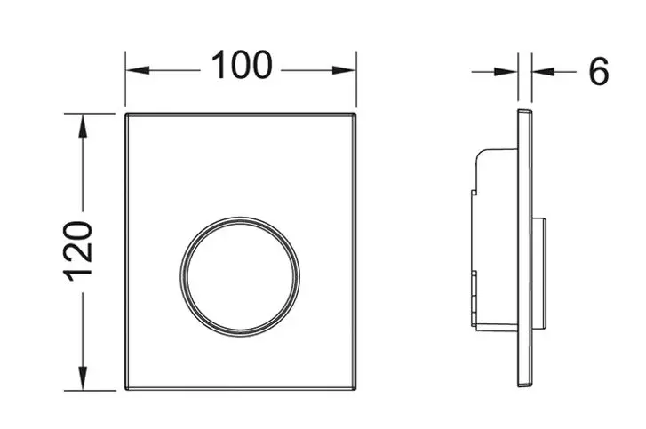 Tece TECEloop - Urinal-Betätigungsplatte, Chrom glänzend 9242626 | Sanitino.at