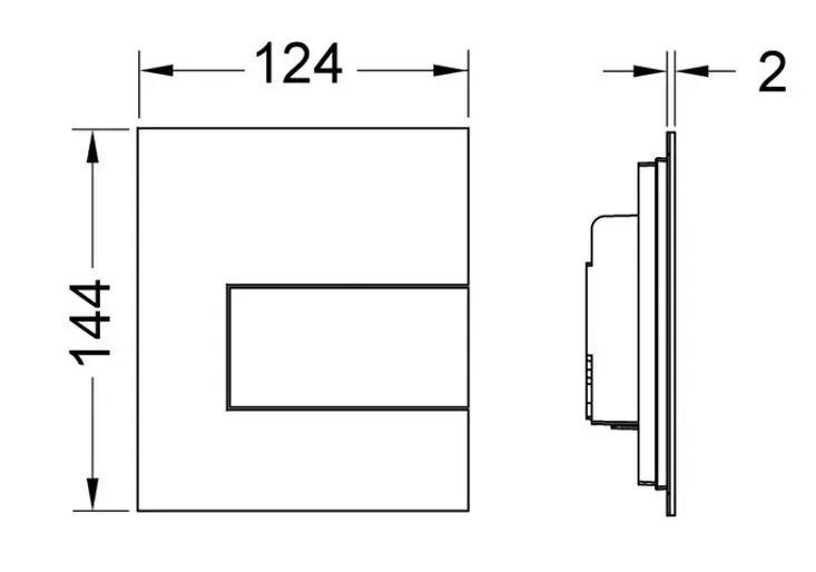 Tece TECEsquare - Urinal-Betätigungsplatte, Chrom glänzend 9242811 | Sanitino.de