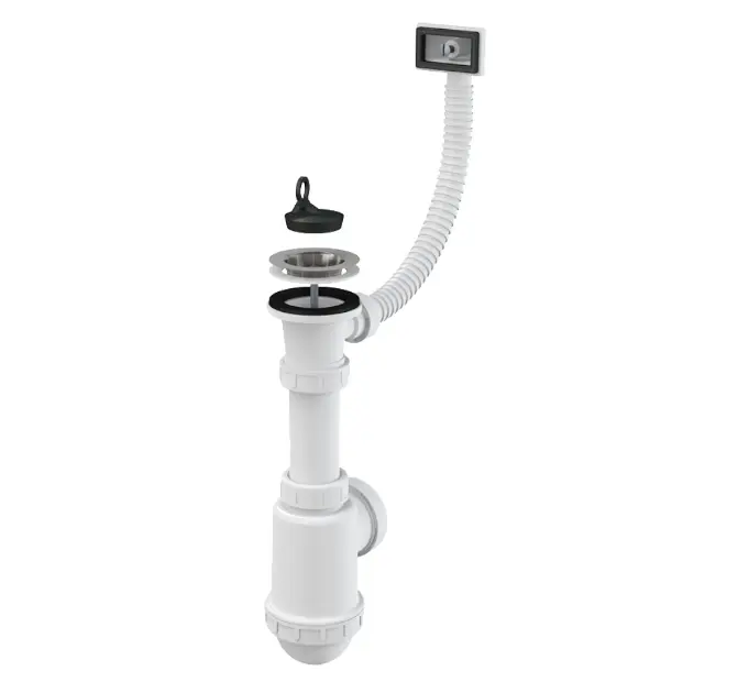 Alcadrain Sifoane - Trapă de chiuvetă, cu deversare flexibilă, din ...