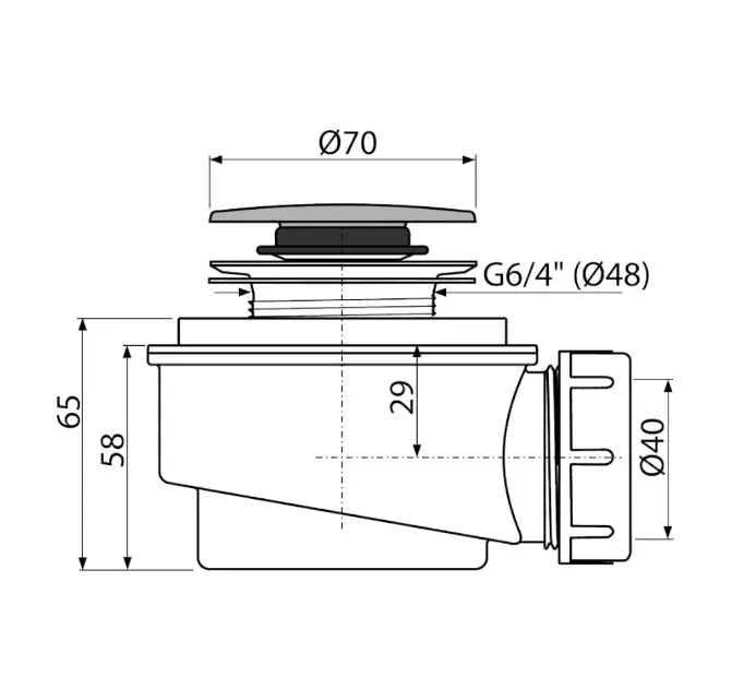 Alcadrain Vaničkové sifony - Odtoková souprava pro vaničky, Click-Clack ...