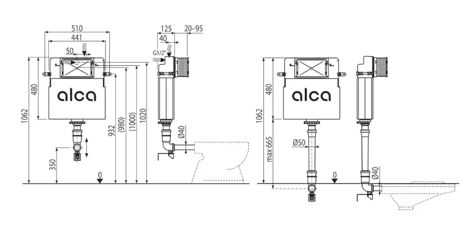 Alcadrain Vorwandelemente - Wandinstallation für Stand-WC ...