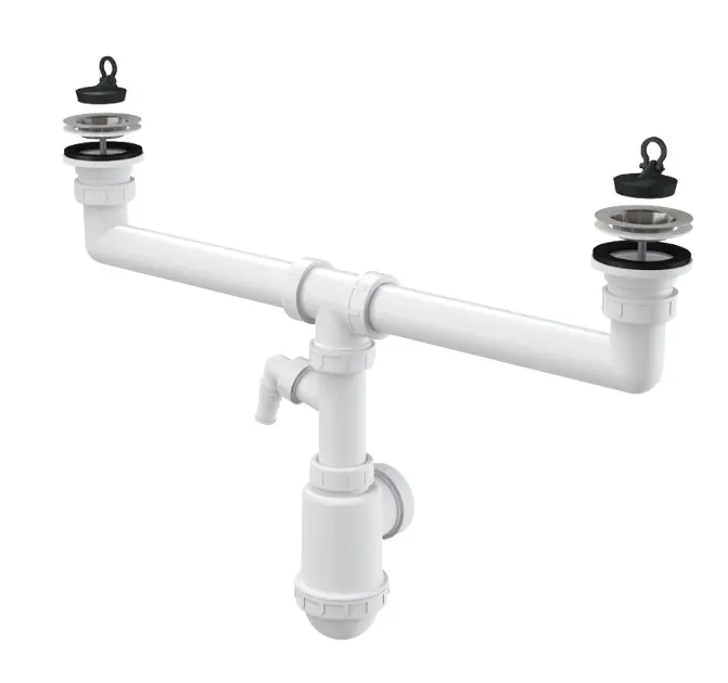 Alcadrain Siphons - Siphon pour évier double, diamètre 70 mm, avec ...