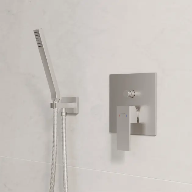 Steinberg 160 - Unterputzarmatur für 2 Verbraucher, Nickel gebürstet ...