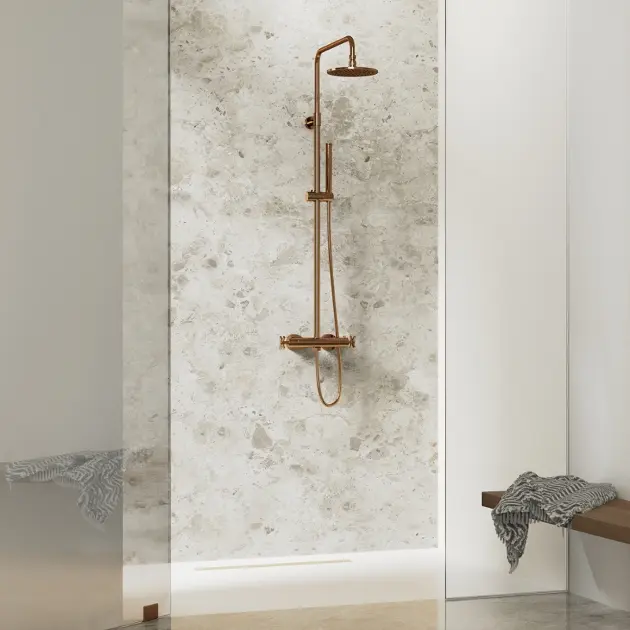 Steinberg 250 - Set de douche avec thermostat, diamètre 20 cm, rose ...