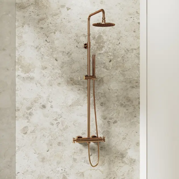 Steinberg 250 - Set de douche avec thermostat, diamètre 20 cm, rose ...