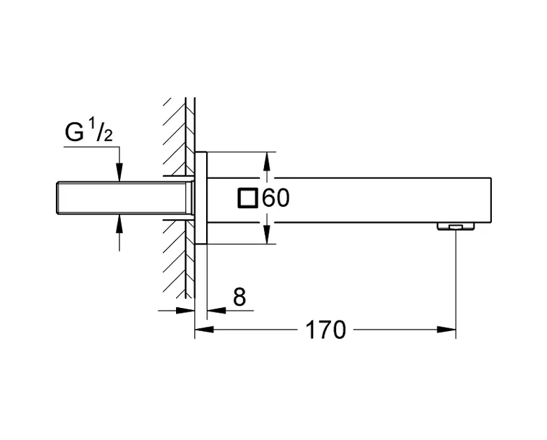 Grohe Eurocube - Badewanneneinlauf, Hard Graphite gebürstet 13303AL0 ...
