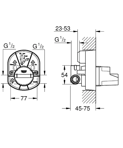 Grohe Montážní tělesa - Podomítkové vestavbové těleso 33962000 ...
