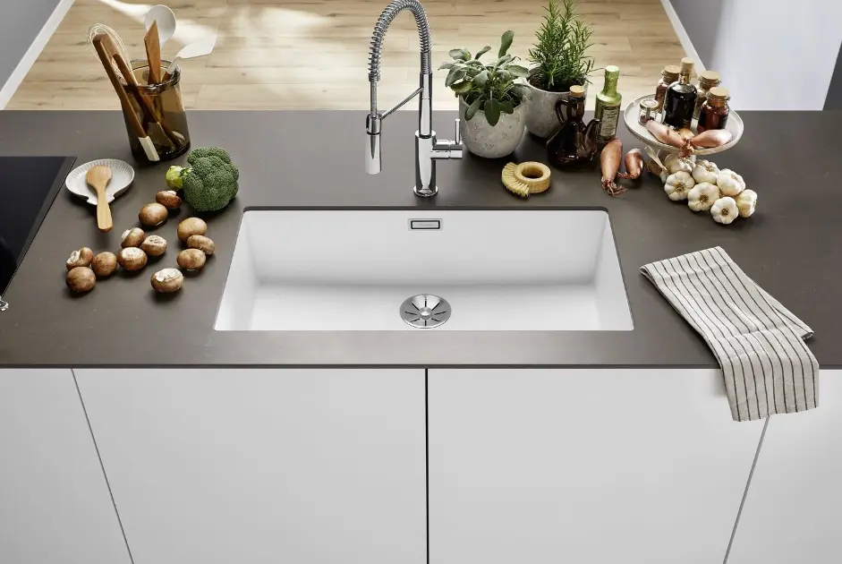 Blanco Subline 800 - Silgranitspüle, 83x46 cm, InFino, weiß 523145 ...