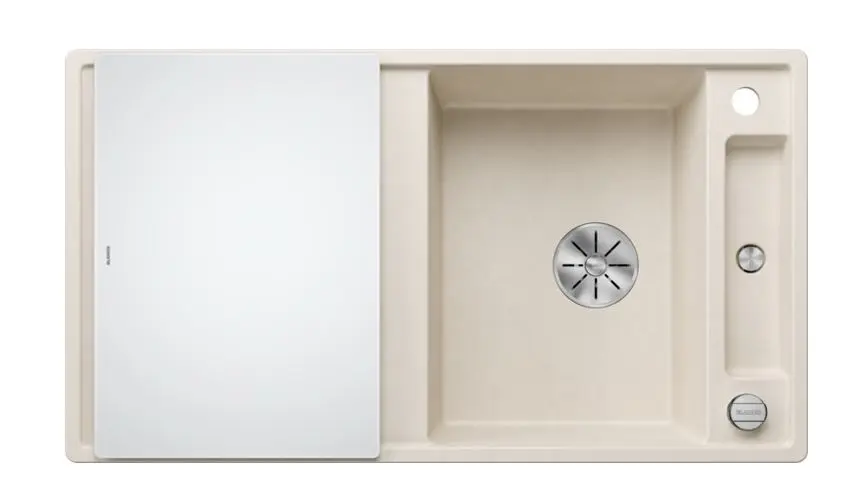 Blanco Axia III 5 - Silgranit spoelbak, 92x51 cm, met toebehoren, InFino, zacht wit 527039 ...