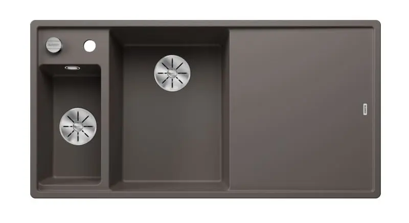 Blanco Axia III 6 - Silgranitspüle, 100x51 cm, mit Ablaufsystembedienung und Zubehör, InFino ...