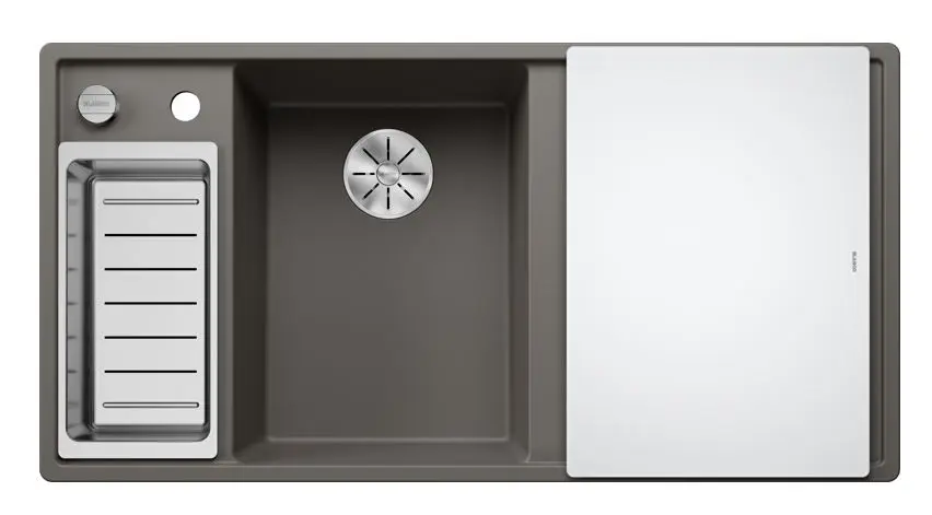 Blanco Axia III 6 - Silgranit spoelbak, 100x51 cm, met afvoerbediening en toebehoren, InFino ...