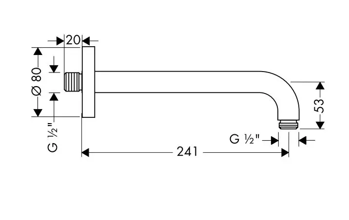 Hansgrohe Aktiva - Duscharm 24 cm, verchromt 27409000 | Sanitino.de