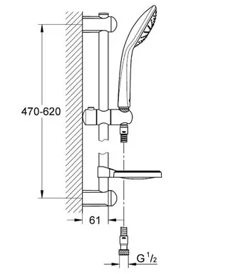 Grohe Euphoria - Set de douche Mono, chrome 27266001 | Sanitino.fr